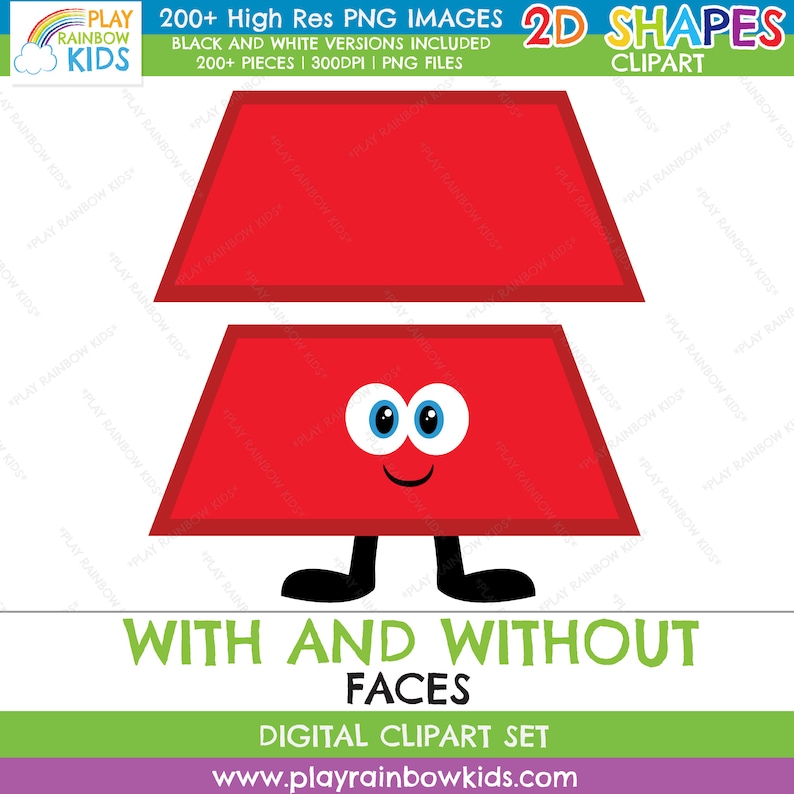 2D Shapes Clipart | Geometric Clipart | Cute Clipart | Teacher Clipart ...