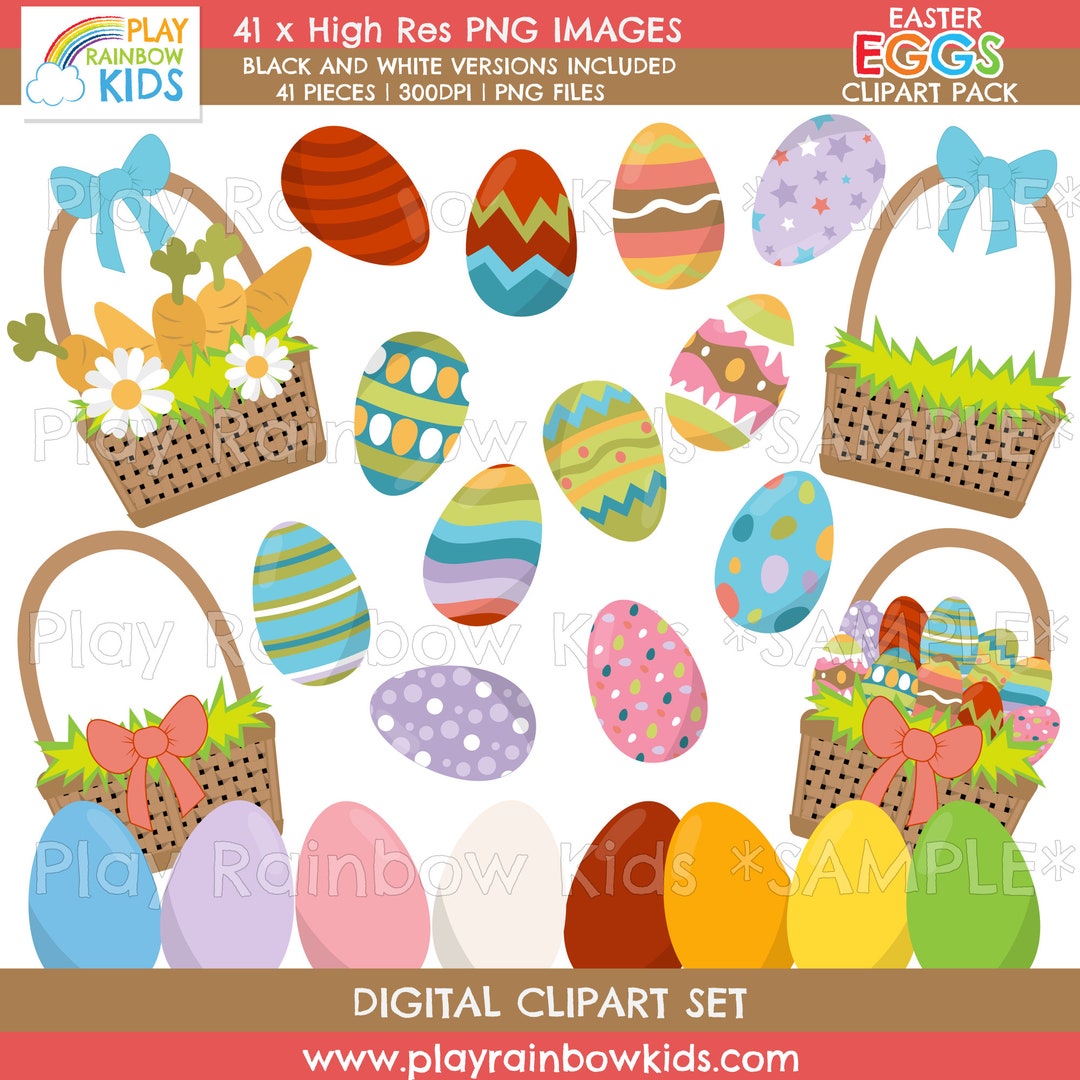 Easter Egg Clipart, Commercial Use, Easter Clipart, Easter Graphics ...