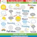 Weather Clipart Instant Download Rainbow Clipart, Sun, Cloud, Tornado ...
