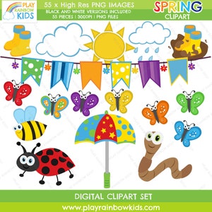 Clipart Bundle, Four Seasons Clipart, Spring, Summer, Winter, Fall ...