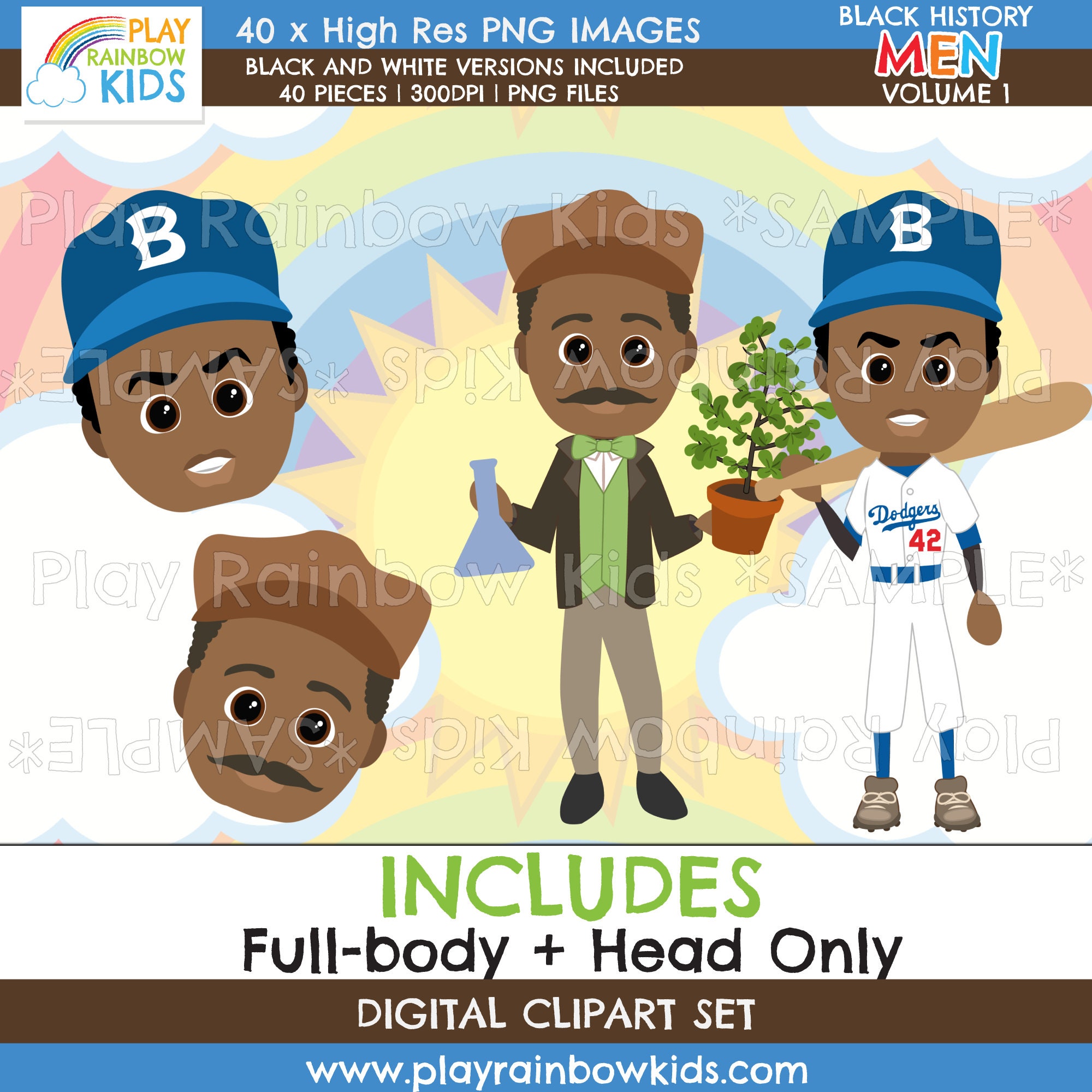 Black History Month Clipart, Men, Malcolm X, Barack Obama, Thurgood ...