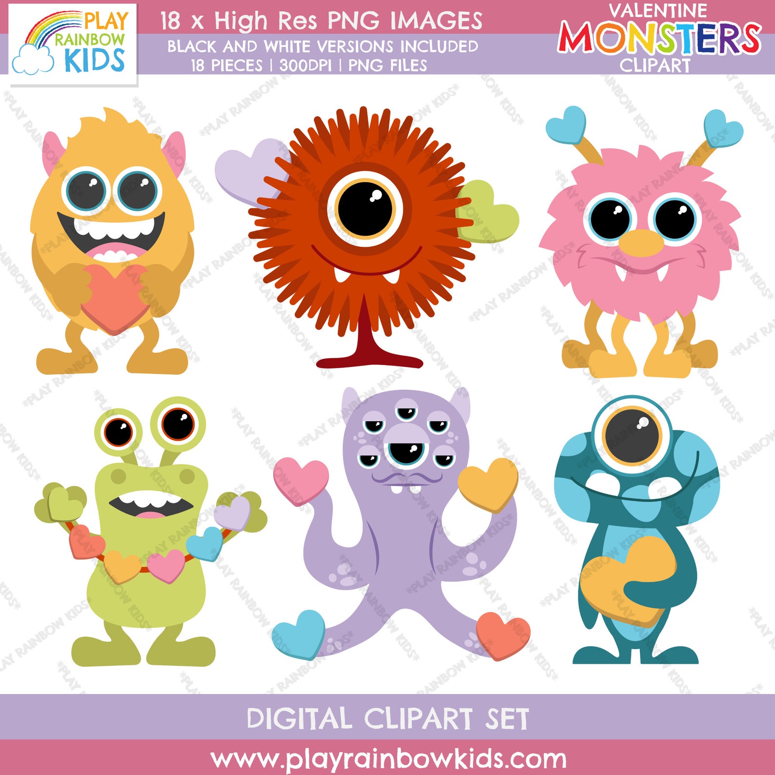 Valentine Clipart Bundle Clipart Bundle Valentine's Day | Etsy