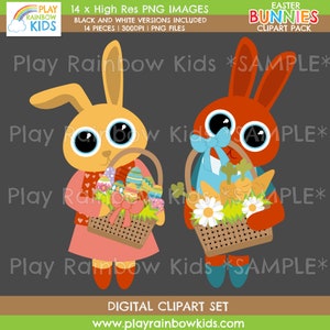 Easter Bunny Clipart, Commercial Use, Easter Clipart, Easter Graphics ...