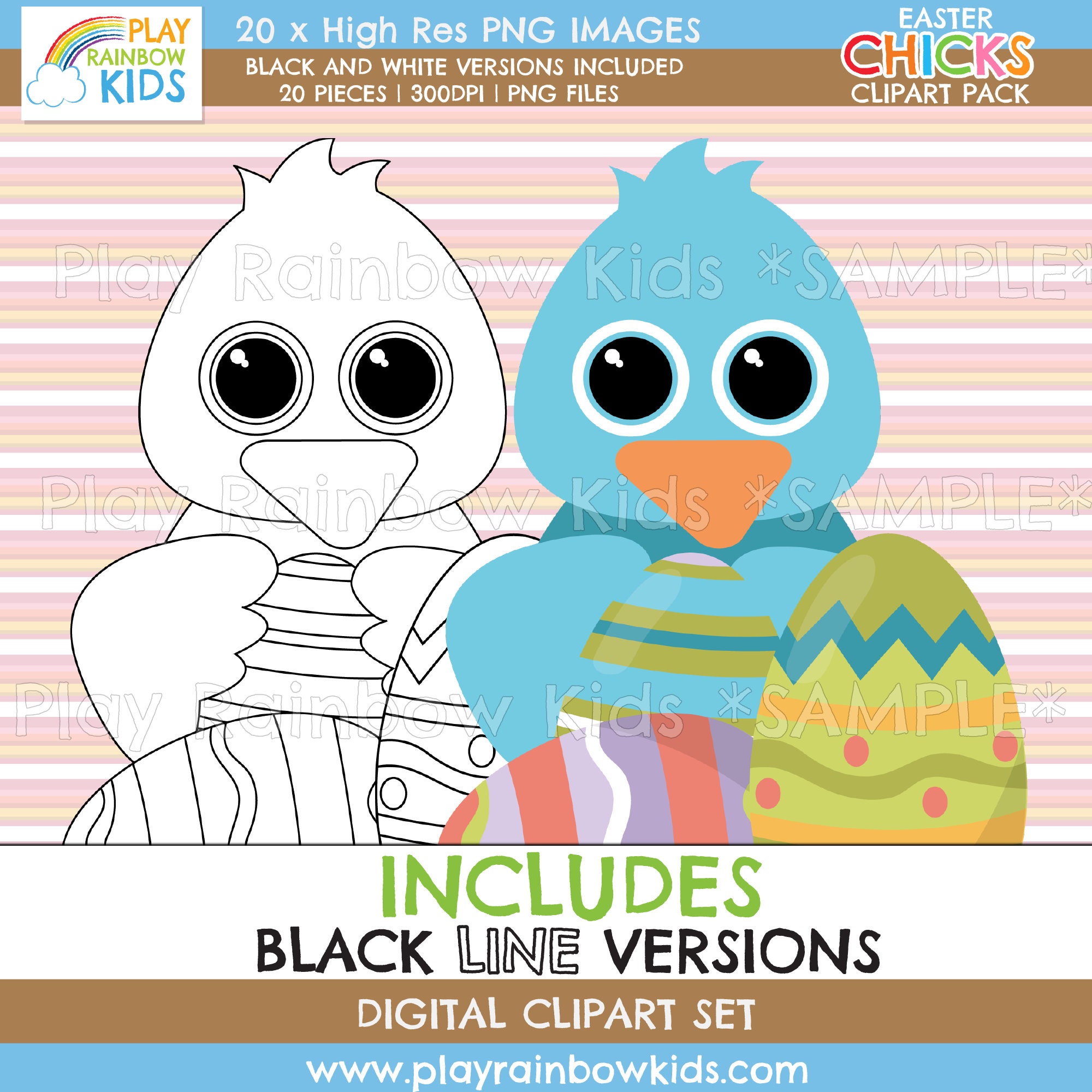 Easter Chicks Clipart Commercial Use Easter Clipart Easter - Etsy