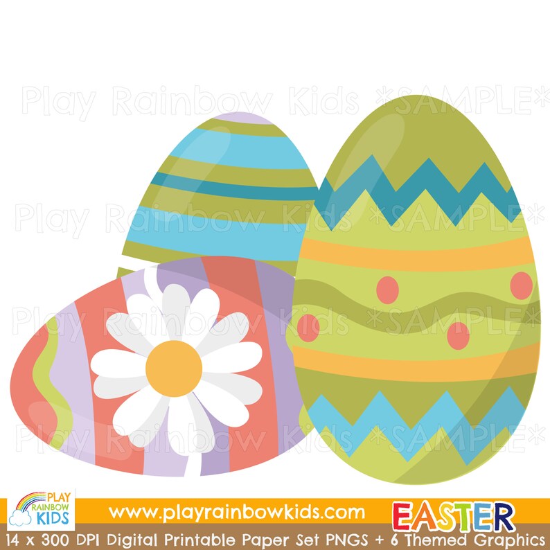 Easter Digital Paper, Spring Flowers, Commercial Use, Easter Papers ...