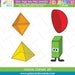 3D Shapes Clipart | Smiling Shapes| Math Clipart | Geometry | Instant ...