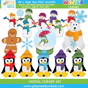 Clipart Bundle, Four Seasons Clipart, Spring, Summer, Winter, Fall ...