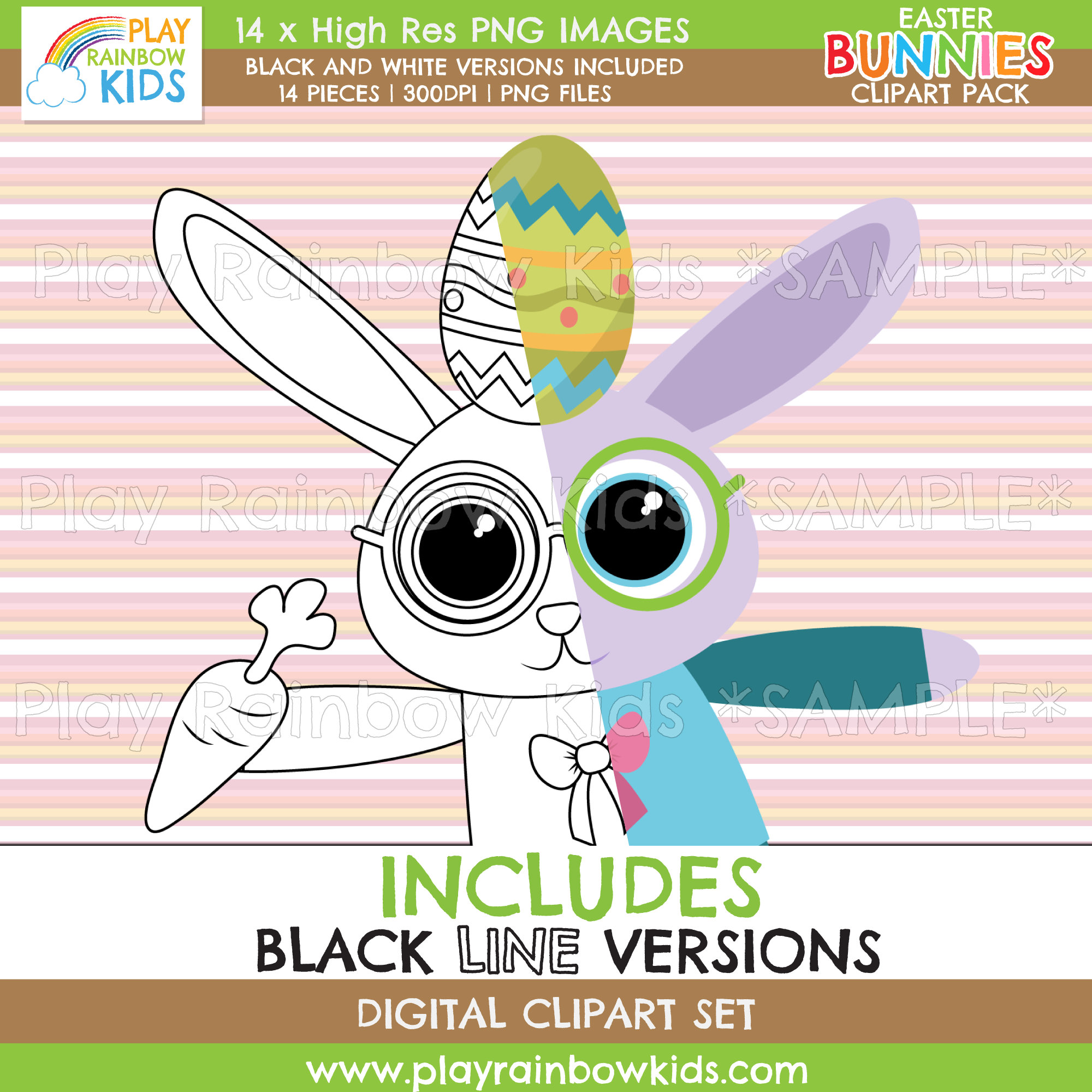 Easter Bunny Clipart, Commercial Use, Easter Clipart, Easter Graphics ...