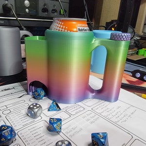 Dice Tower Can Cup 3d Printed Insulated Drink Holder Tabletop Gaming ...