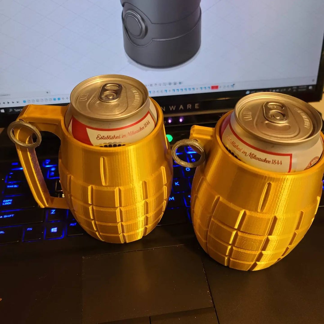 12oz Grenade Can Cup Holder | Designed by Mandicreally - Etsy