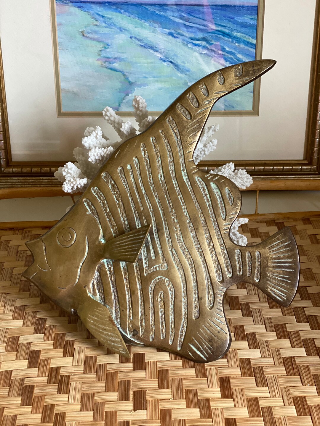 Vintage Brass Fish Vintage Fish Decor Angelfish Wall Plaque - Etsy