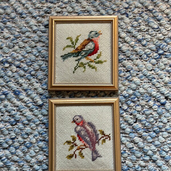 Needlepoint Birds - Etsy