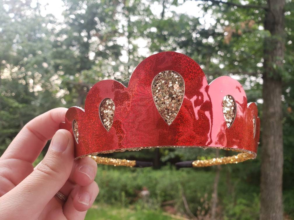 Red Glossy Tiara Red Tiara Red Birthday Crown Red Birthday | Etsy