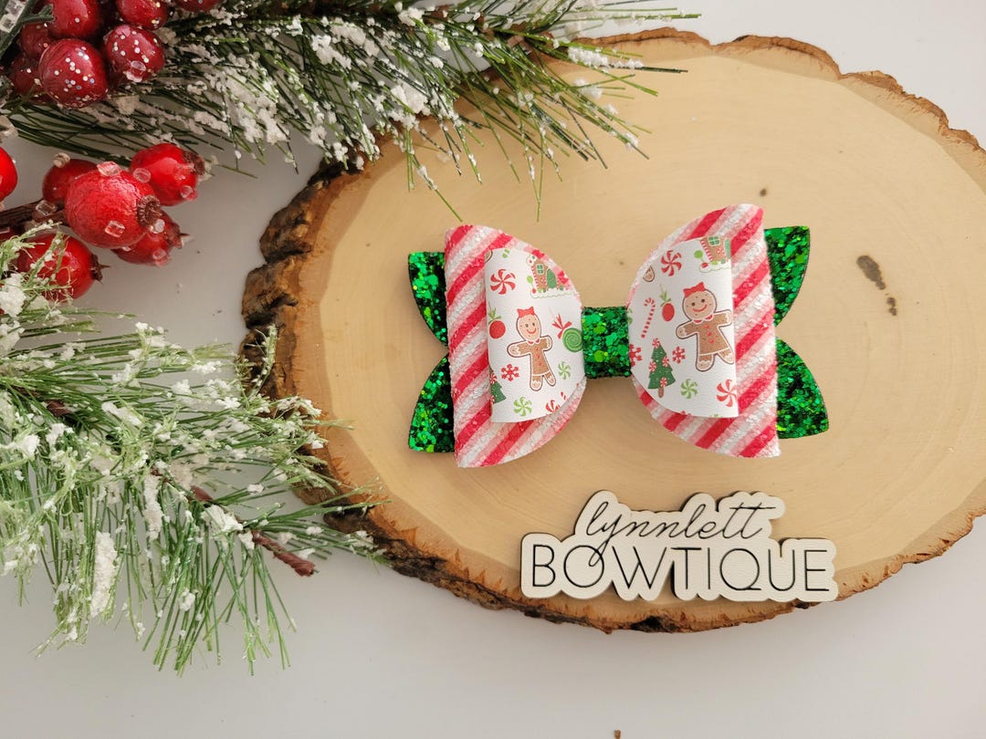 Gingerbread Hair Bow, Christmas Hair Bow, Christmas Gingerbread Man ...