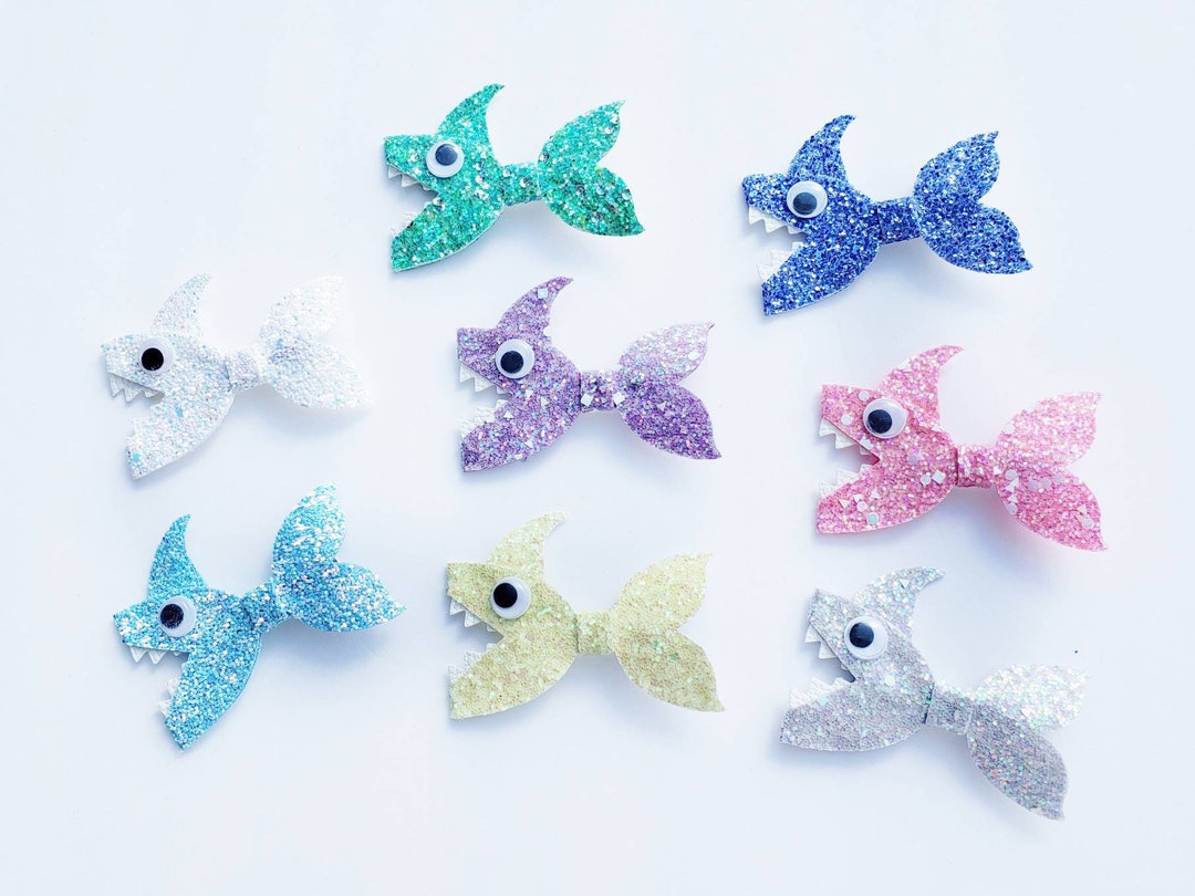 You Choose Shark Hair Bow Cute Shark Hair Bows for Girls - Etsy