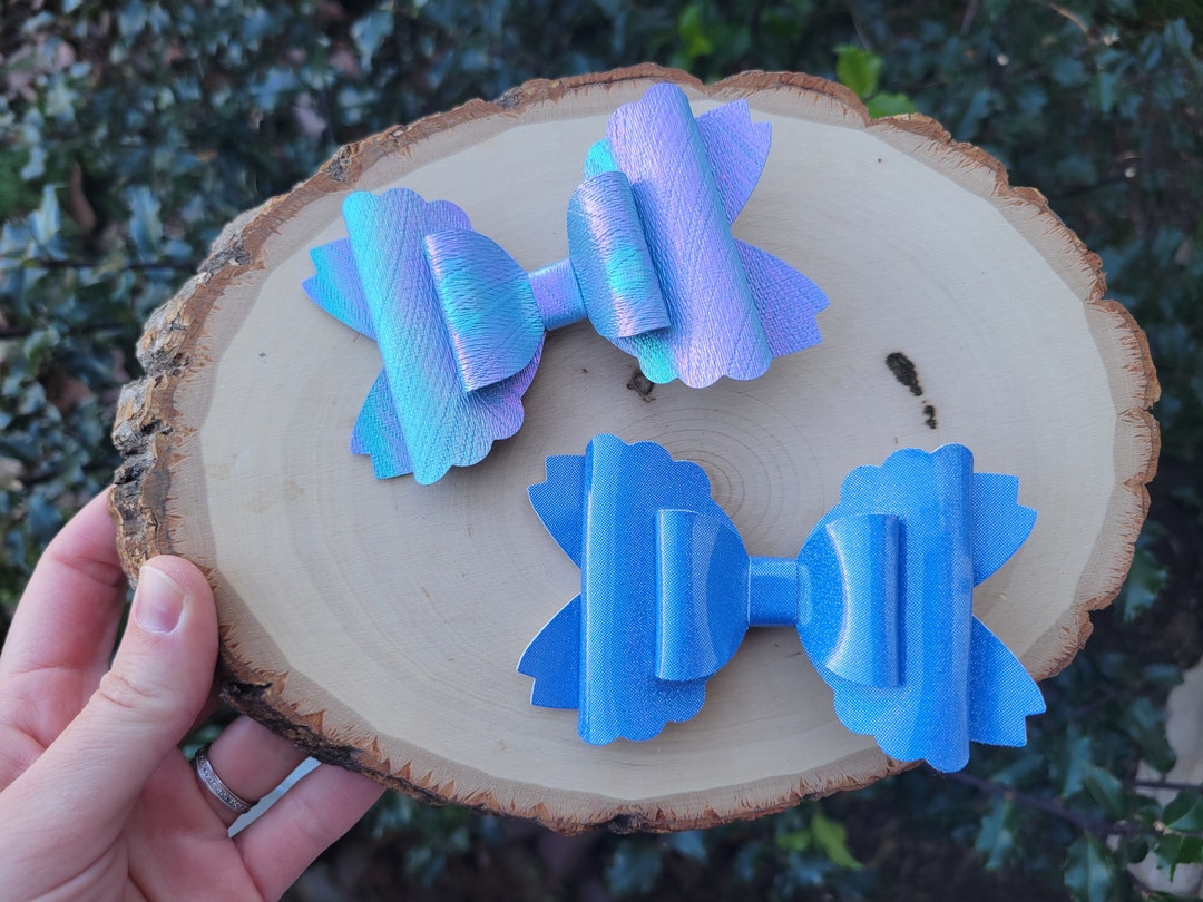 Veri Peri Periwinkle Hair Bow, Iridescent Hair Bow - Etsy