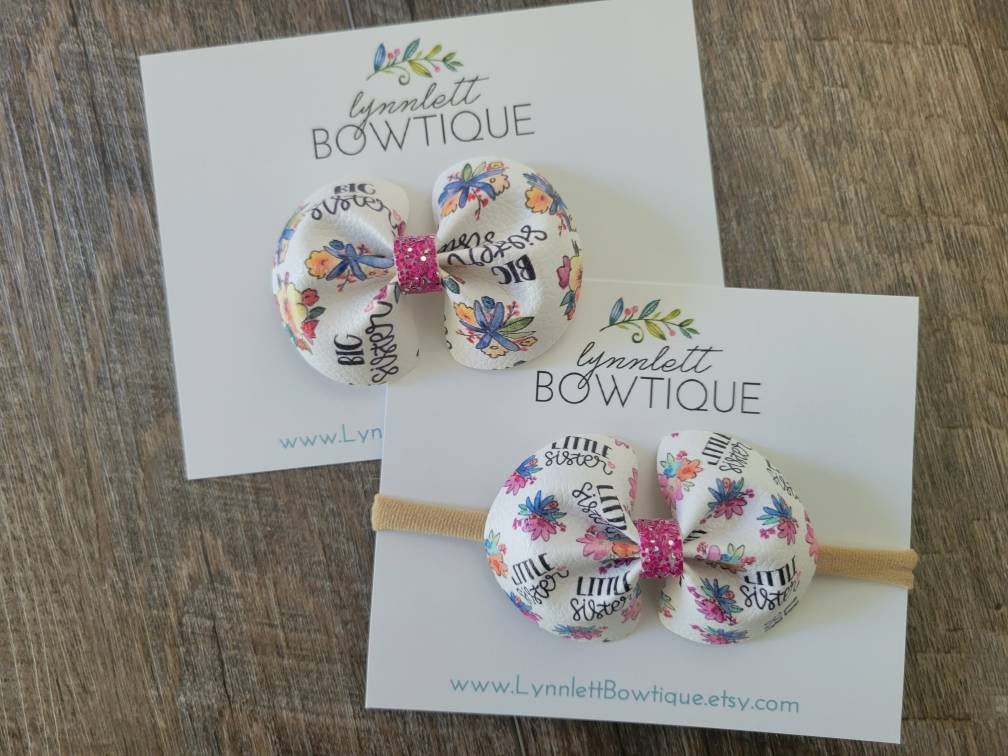 Big Sister Little Sister Hair Bows Sister Hair Bows Floral | Etsy
