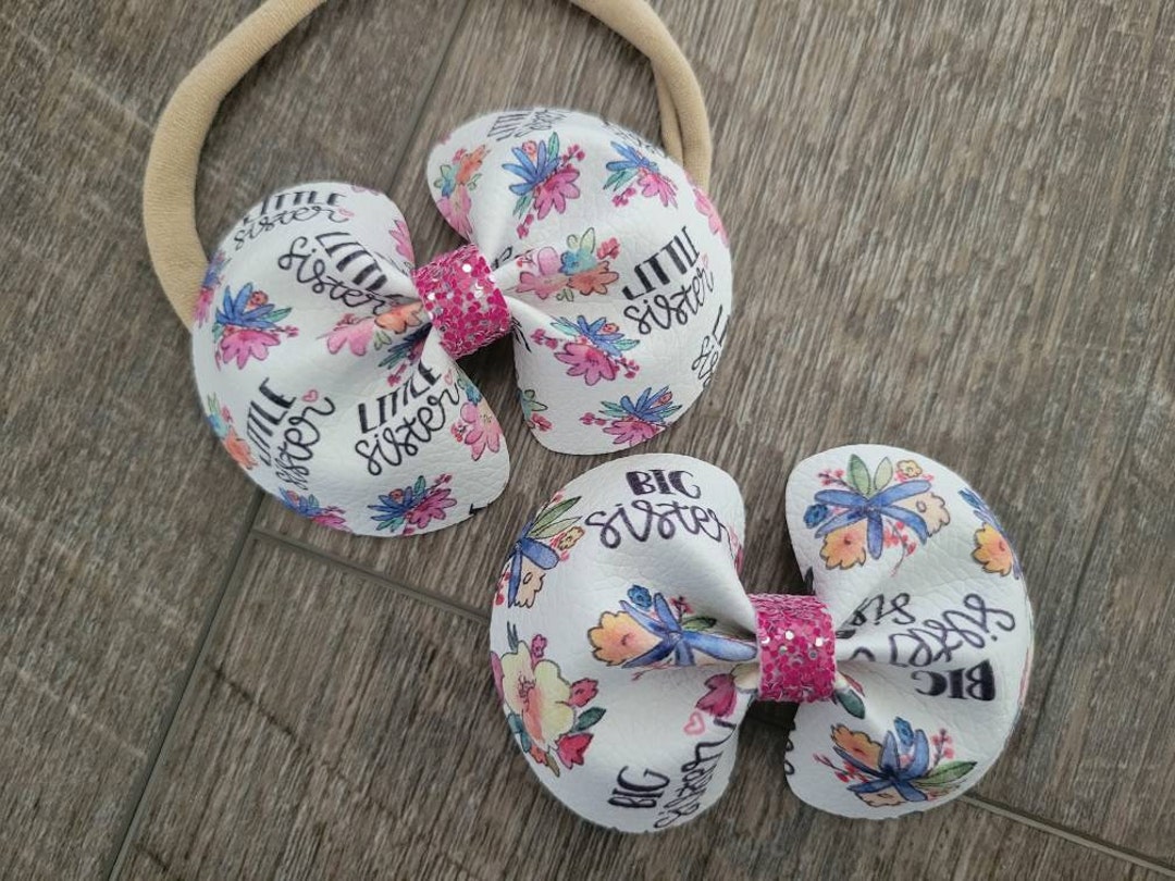 Big Sister Little Sister Hair Bows, Sister Hair Bows, Floral Hair Bows ...