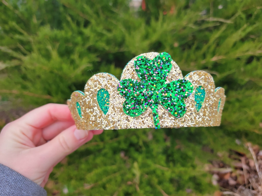 St. Patrick's Day Crown, Shamrock Crown, Shamrock Tiara, Girl's ...