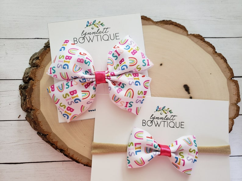 Big Sister Little Sister Hair Bows Sister Hair bows Ribbon | Etsy