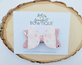 Snowflake Hair Bow | Etsy