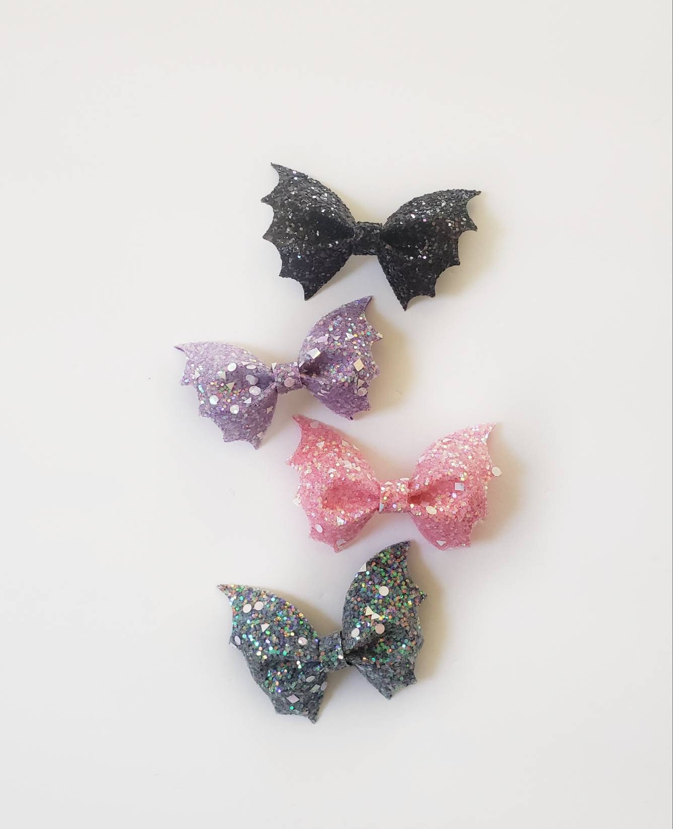 Bat Hair Bows Bat Pigtail Bows Halloween Hair Bows Fall | Etsy