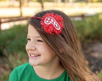 Candy Cane Christmas Headband - Etsy