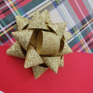 Christmas Present Hair Bow, Christmas Hair Bow, Glitter Ribbon Hair Bow ...