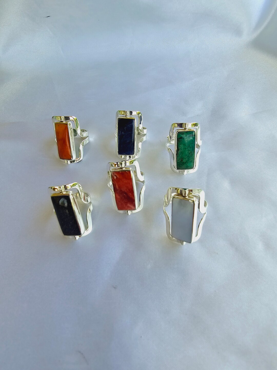 Reversible Natural Stone Ring: Handcrafted .950 Silver, Peru - Etsy