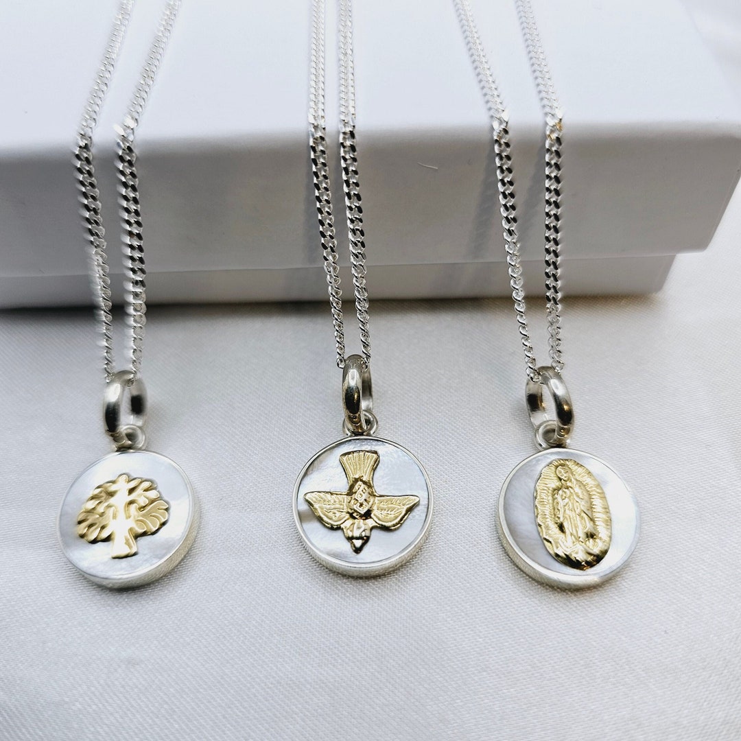 Silver.950 Pendants & Chains, Holly Spirit, Virgen Guadalupe, Three of ...