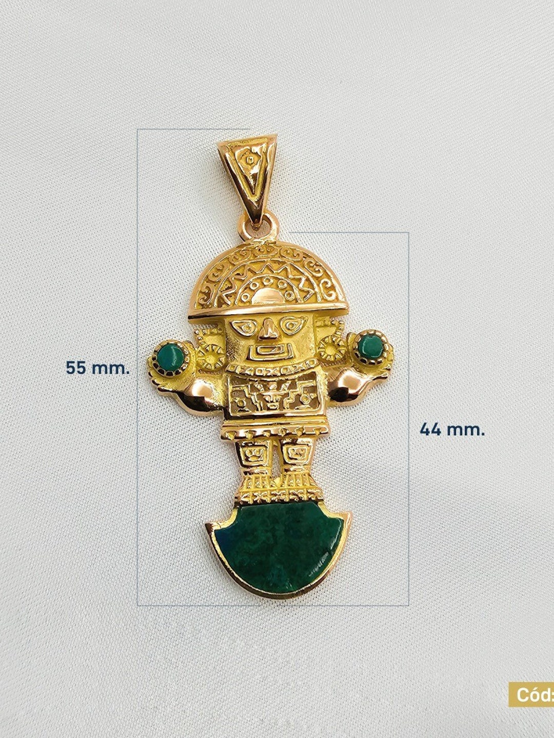 18k Solid Gold Tumi Pendant: Peruvian Inca Knife Charm - Etsy