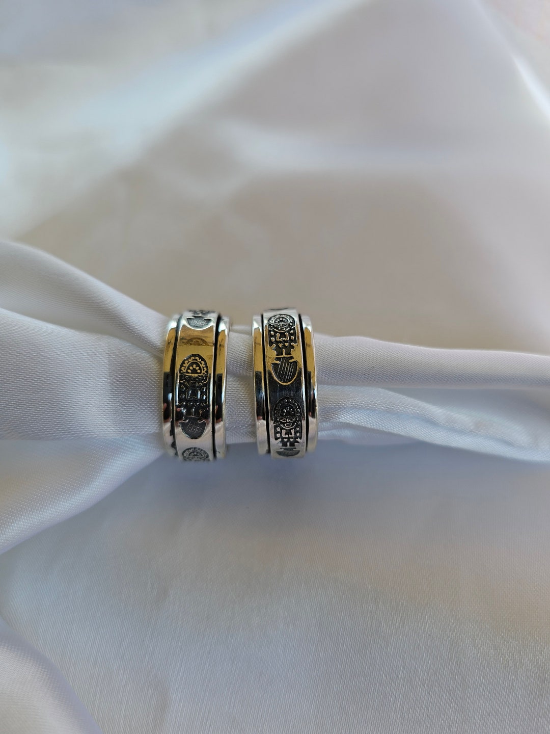 Tumi Band Silver.950, Spinning Ring, Tumi Ring , Handcrafted, Women's ...