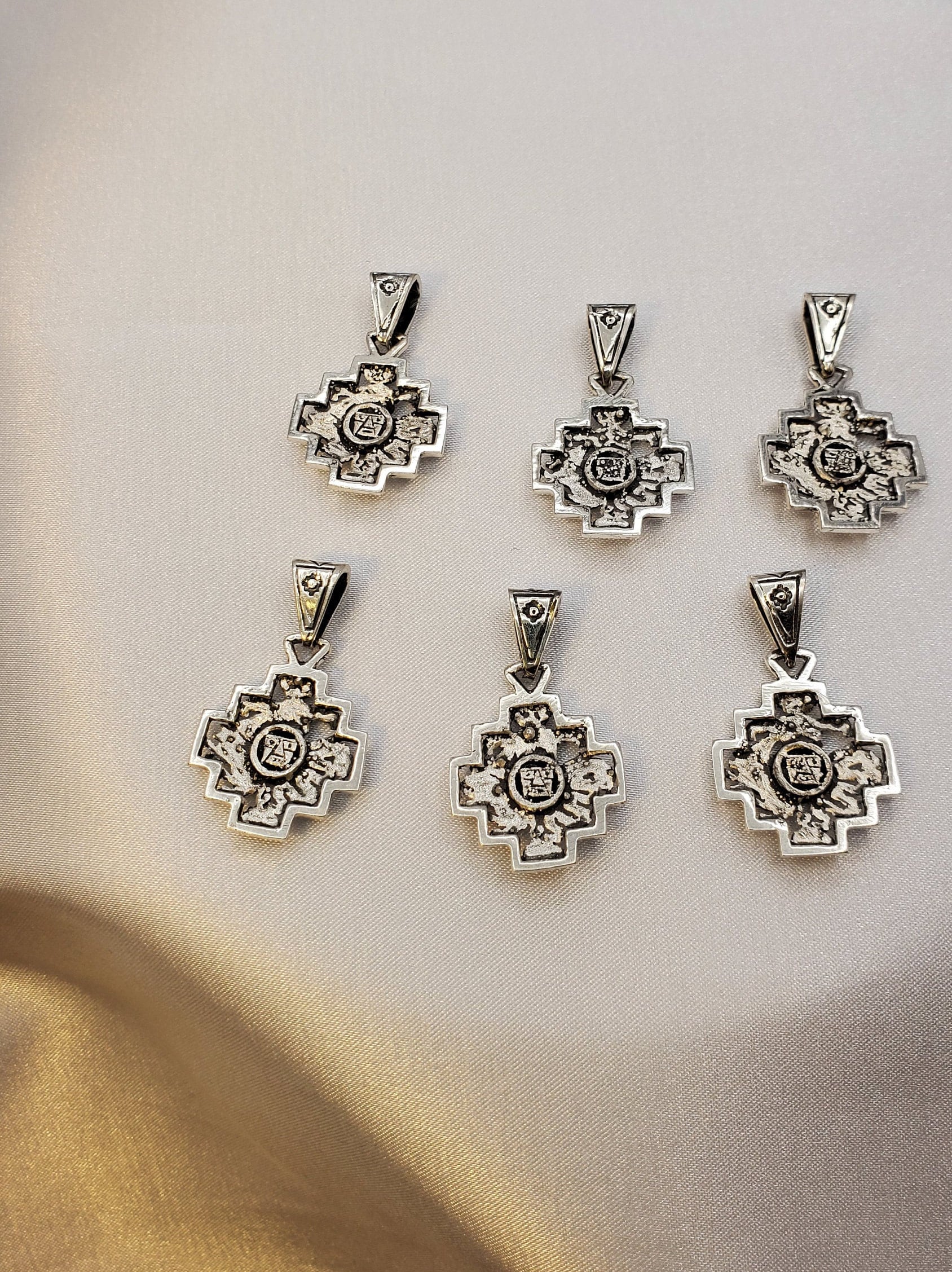 Silver.950 Cross Pendants, Inca Chakana , Etsy Pick, Peruvian Jewelry ...