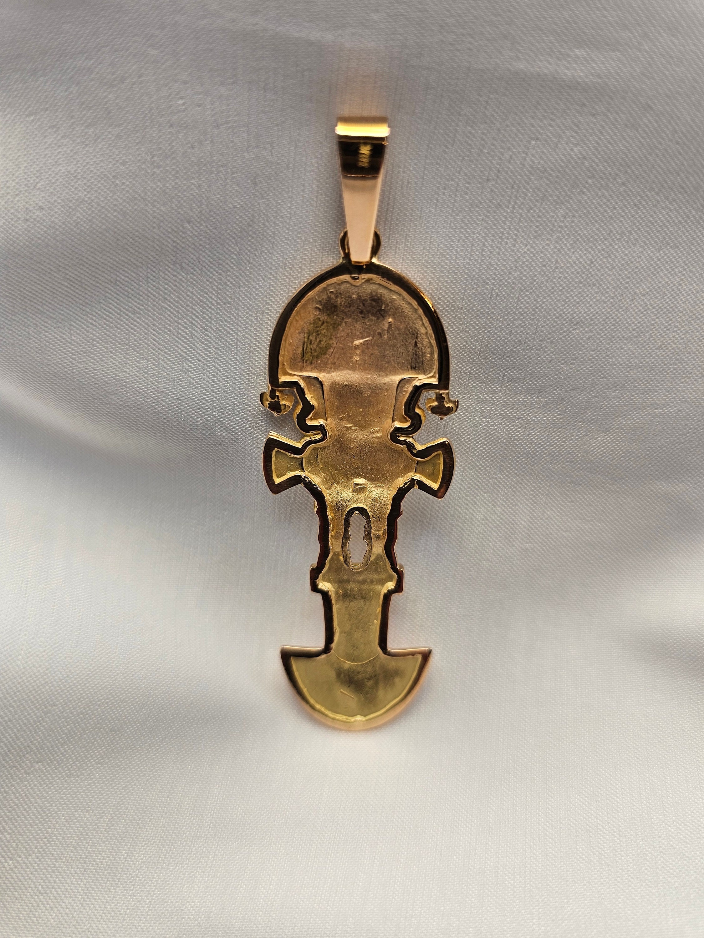 18K Solid Gold Tumi Pendant: Handmade Peruvian Jewelry - Etsy