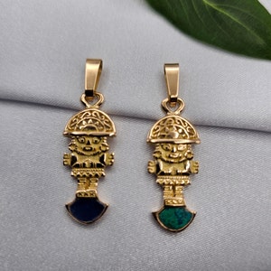 18k Solid Gold Pendant Handcrafted Peruvian Jewelry Etsy - Etsy