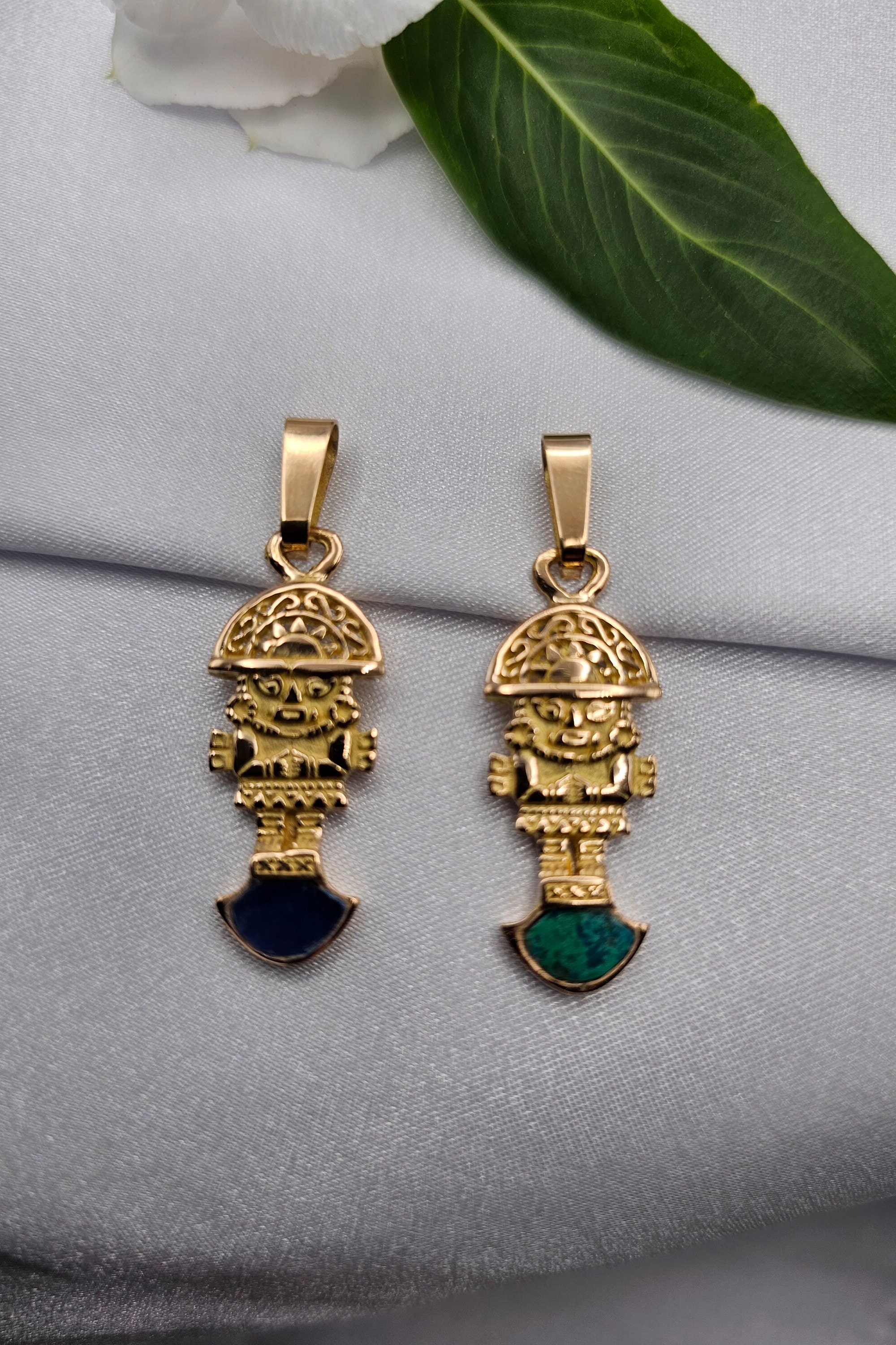 18k Solid Gold Pendant Handcrafted Peruvian Jewelry Etsy - Etsy