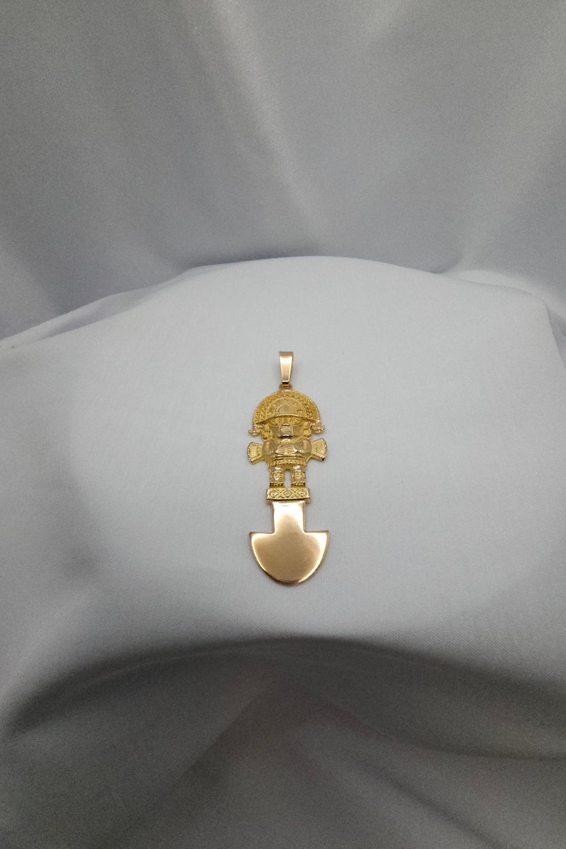 18K Solid Gold Tumi Pendant: Handmade Peruvian Jewelry - Etsy