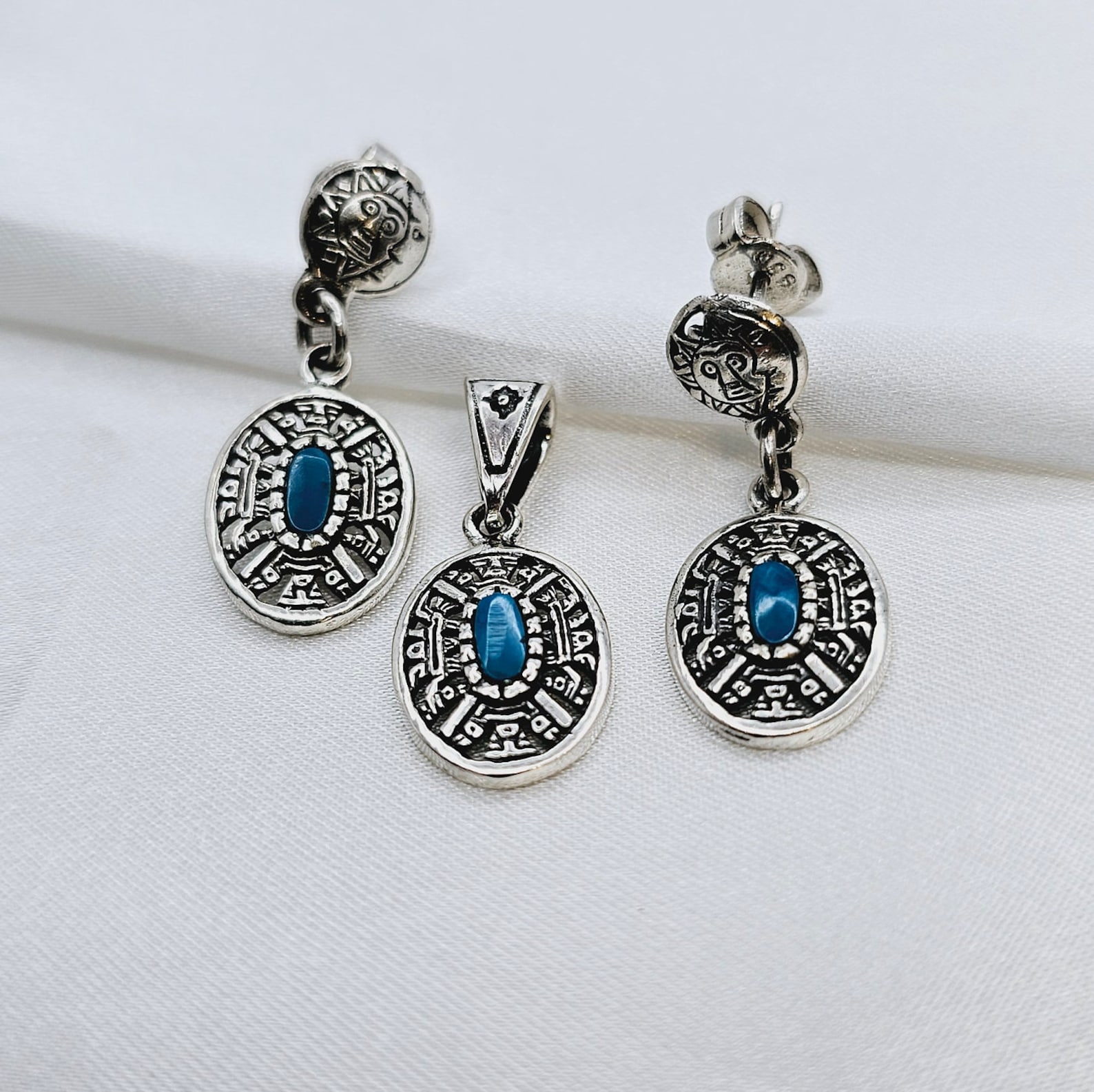 Handcrafted Sterling Silver Inca Jewelry Set: Peruvian Cultural Gift - Etsy