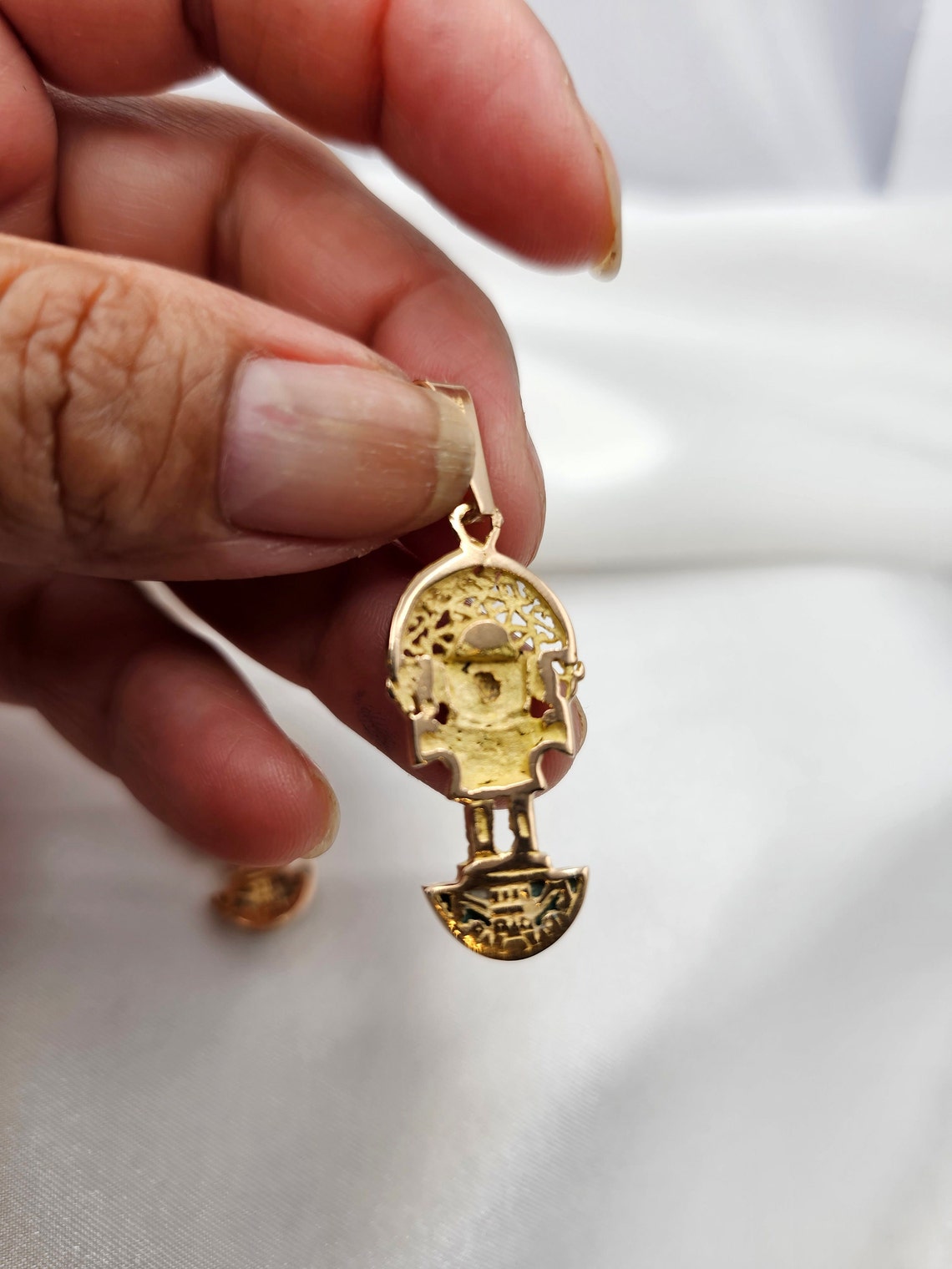 18k Solid Gold Pendants Peruvian Jewelry Healing God Inca - Etsy