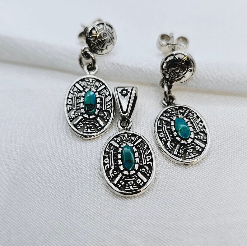 Handcrafted Sterling Silver Inca Jewelry Set: Peruvian Cultural Gift - Etsy