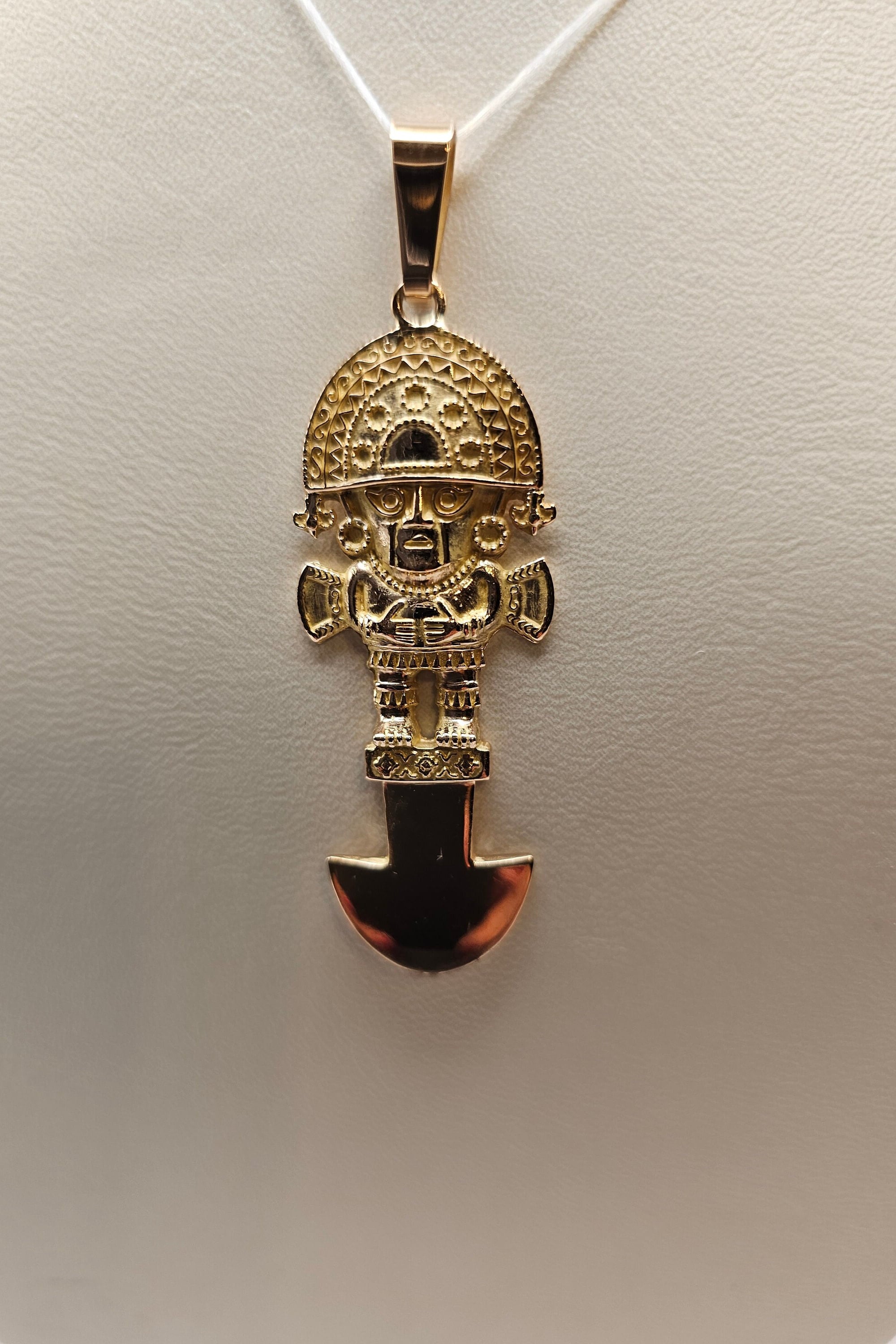 18K Solid Gold Tumi Pendant: Handmade Peruvian Jewelry - Etsy