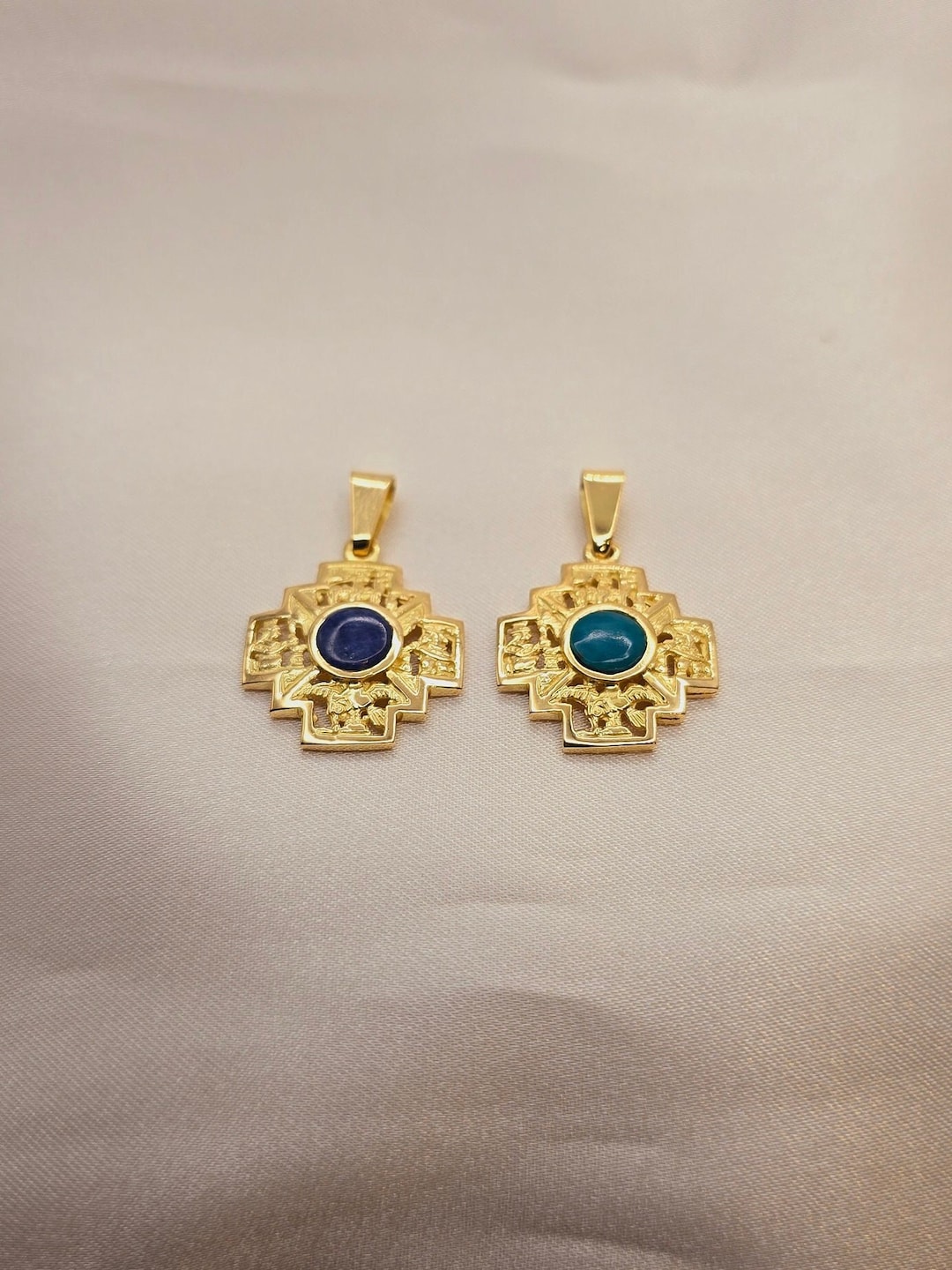 Chakana Inca Pendant Solid 18k, Andean Cross Necklace,inca Cross ...