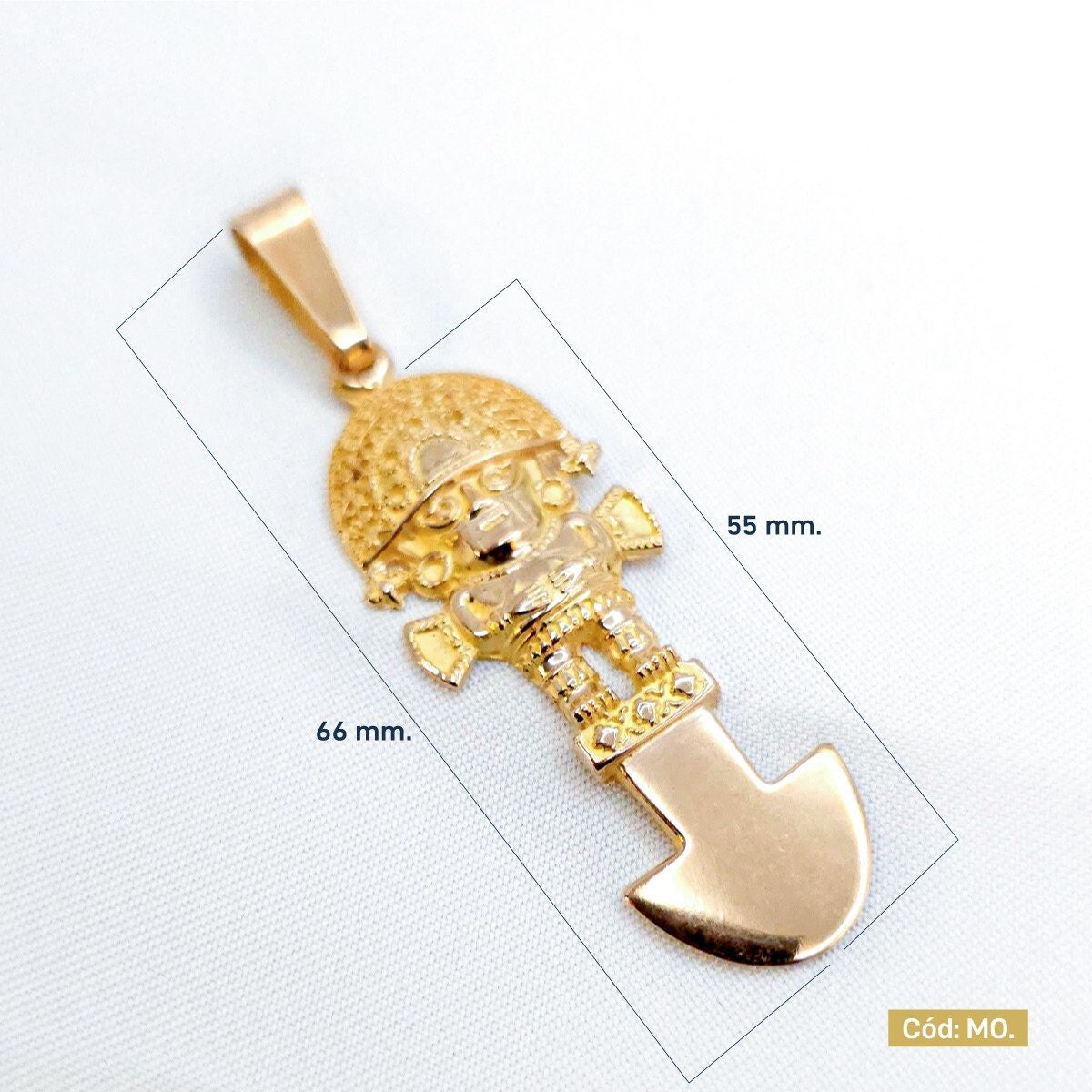 18K Solid Gold Tumi Pendant, Peruvian Jewelry, Healing God, Gift for ...
