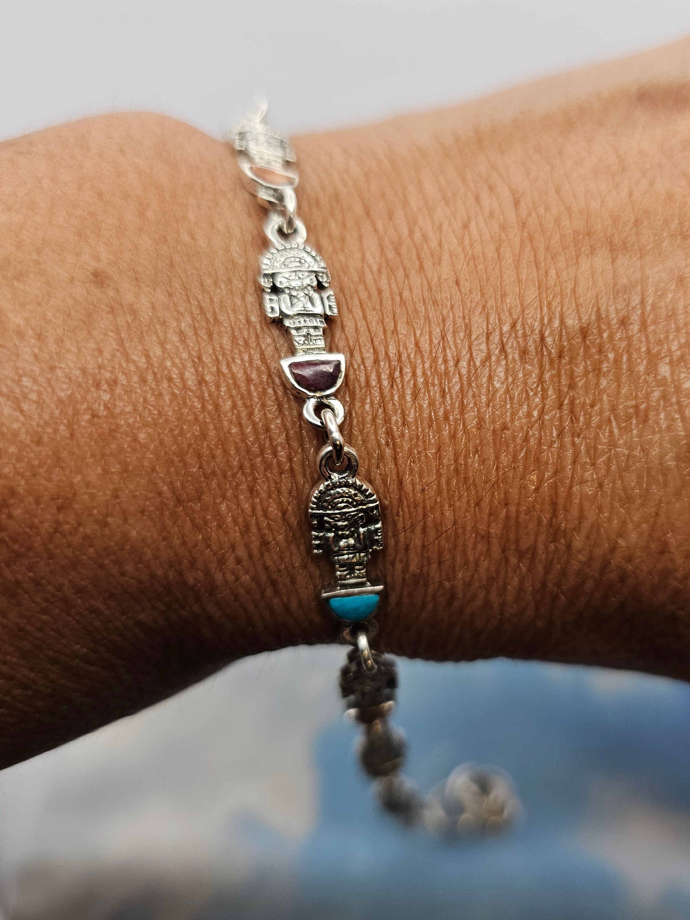 Tumi Multi Color Silver.950 Bracelets, Handcraft, Healing God, Gift for ...