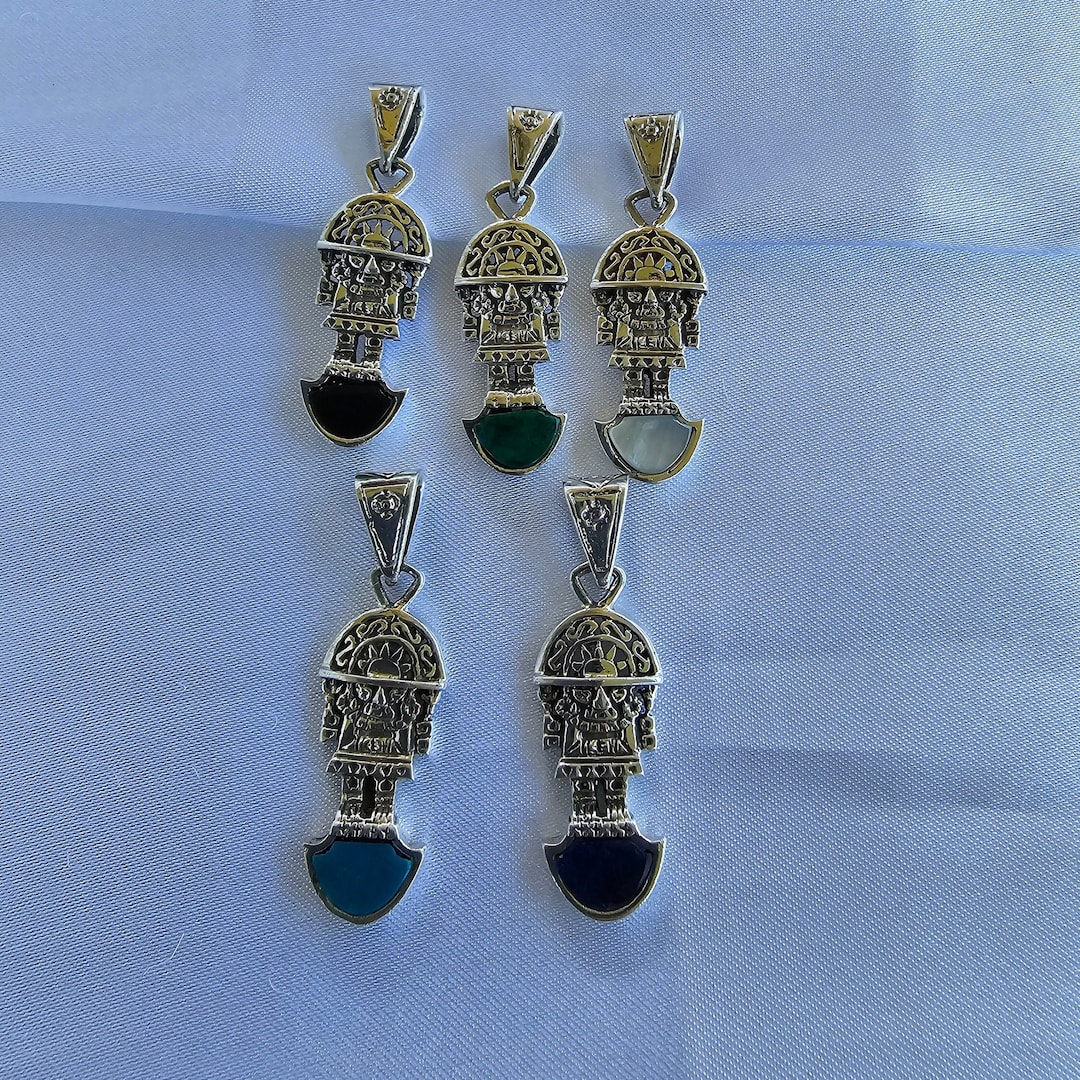 Tumi Knife Pendants, Silver.950,ceremonial Inca Pendants, Women's ...