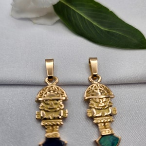 18k Solid Gold Pendant Handcrafted Peruvian Jewelry Etsy - Etsy