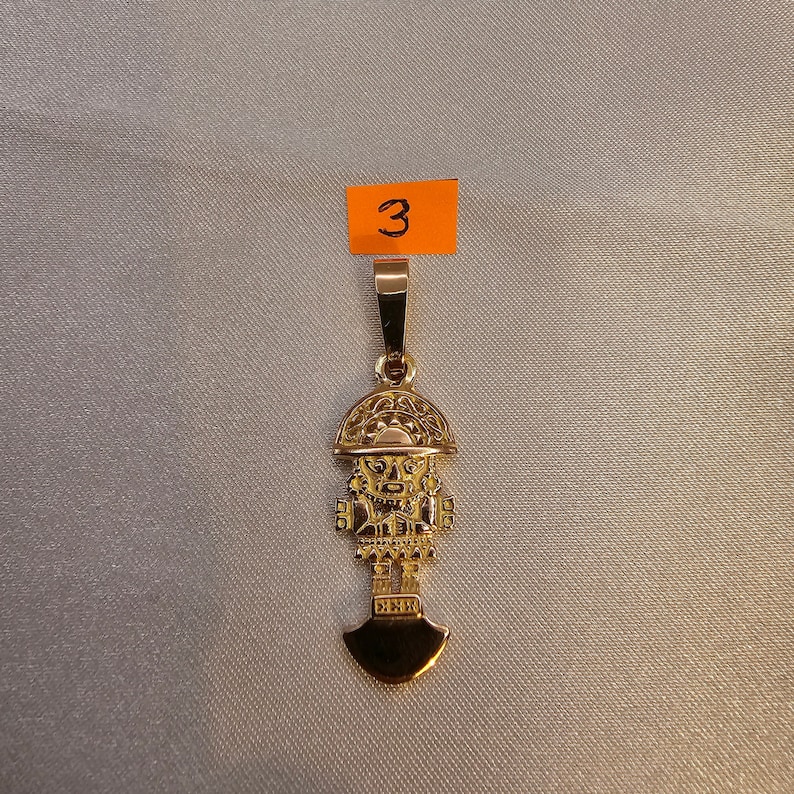 Handmade 18k Gold Tumi Pendant: Peruvian Inca Design - Etsy