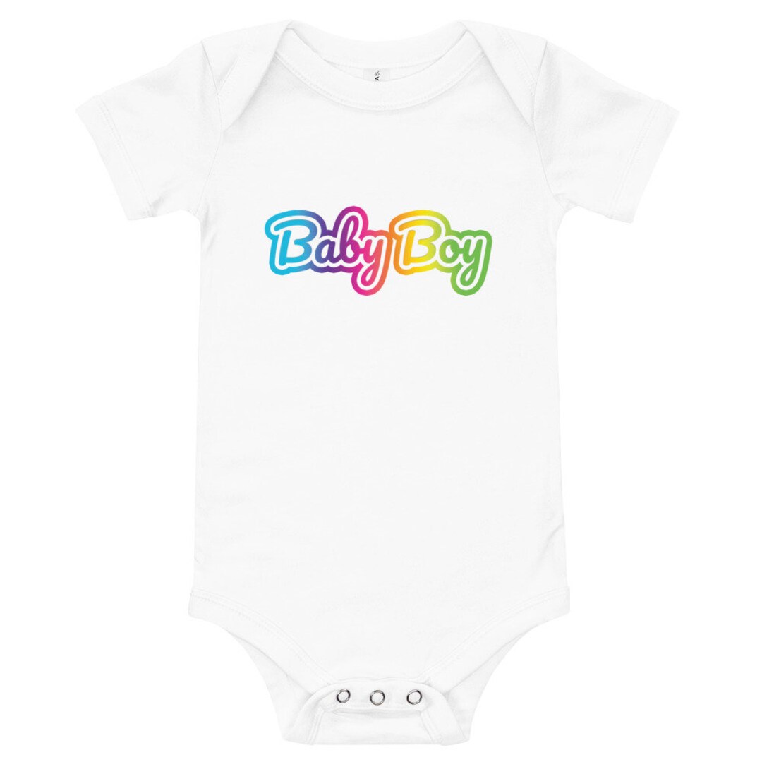 90's Lisa Frank Inspired Rainbow Baby Boy Onesie Short Sleeve One Piece ...