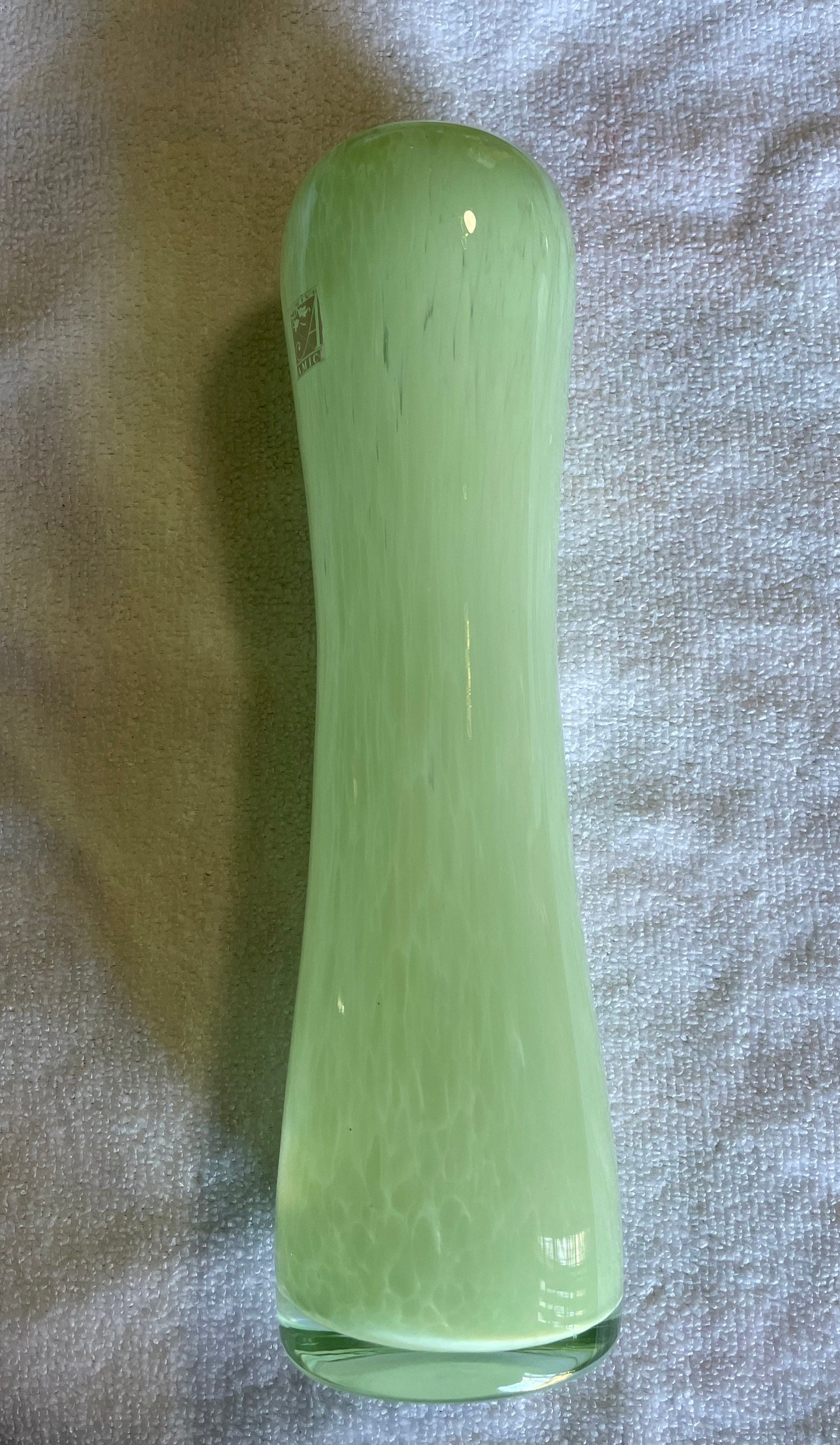 Vintage Amici Italian Glass Hand Blown Lime Green Vase - Etsy