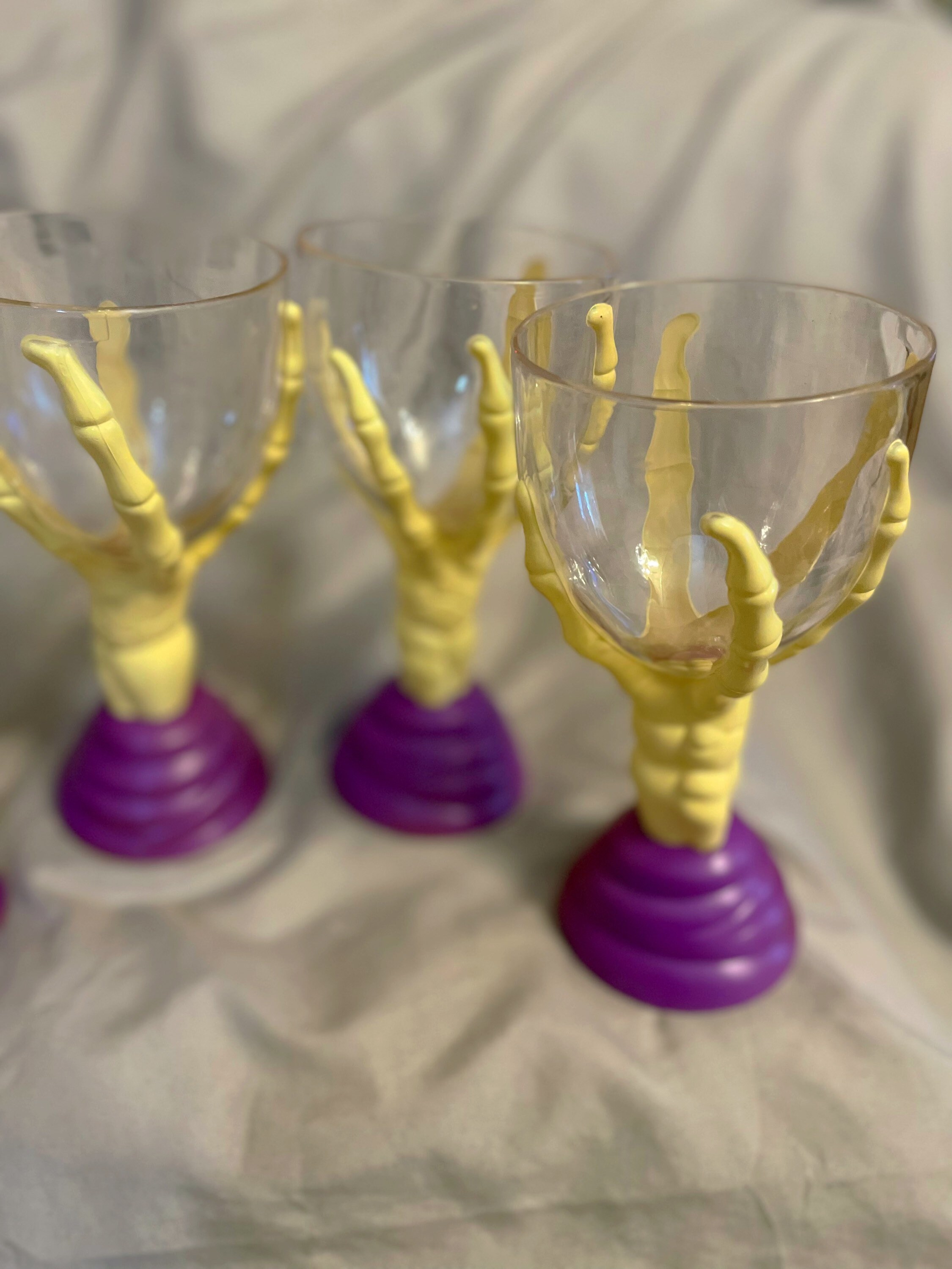 Halloween Vintage Plastic Skeleton Hand Goblet Cups - Etsy